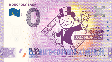 0 Euro Collector banknotes - XESU-2023-1 MONOPOLY BANK