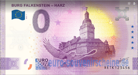 0 Euro Collector banknotes - XETK-2022-1 BURG FALKENSTEIN - HARZ